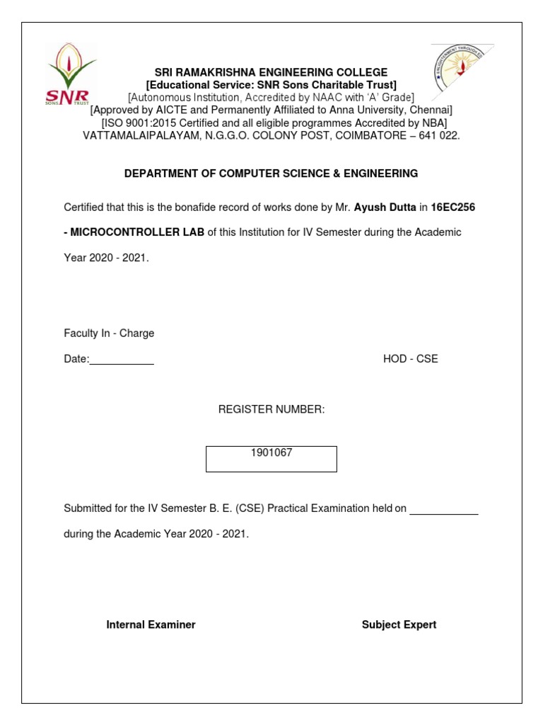 Sri Ramakrishna Engineering College (Educational Service: SNR Sons ...