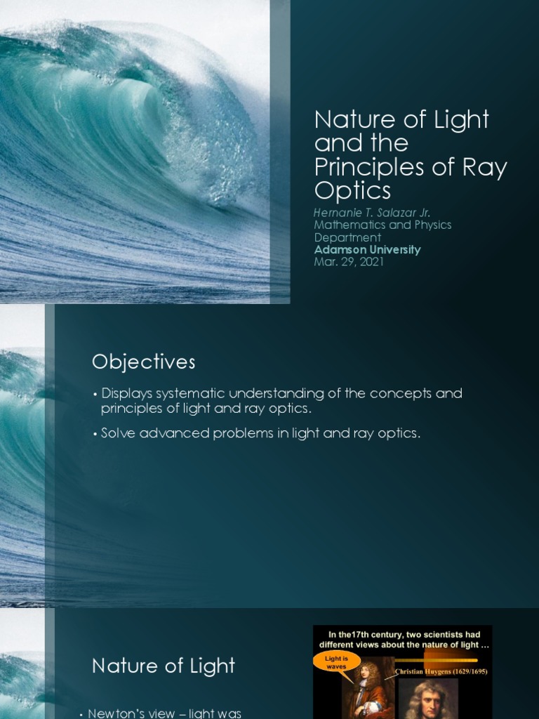 Module 5 Nature of Light and The Principles of Ray Optics | PDF ...