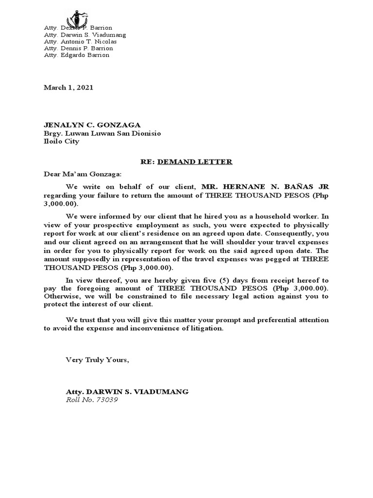 Letter For Assistance | PDF