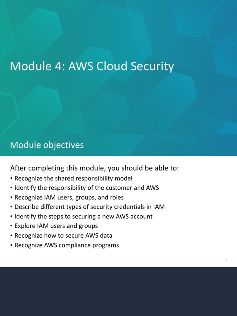 CloudFoundations - 04 - AWS Cloud Security | PDF | Amazon Web Services ...
