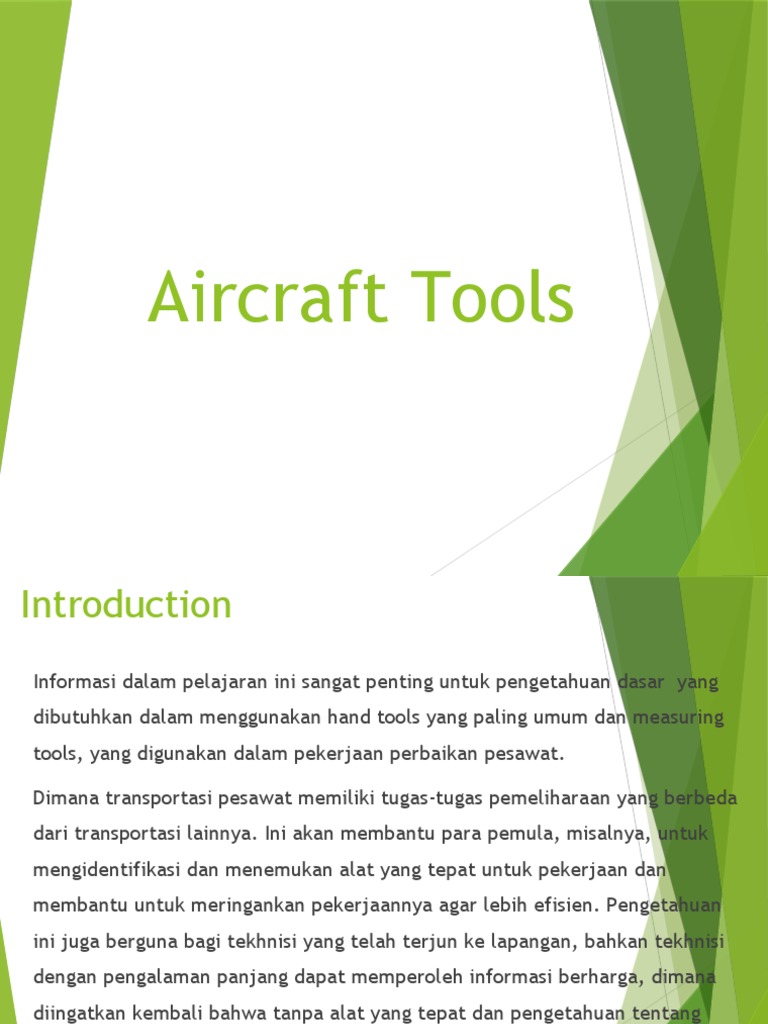 Alat Pemeliharaan Pesawat Terbang | PDF