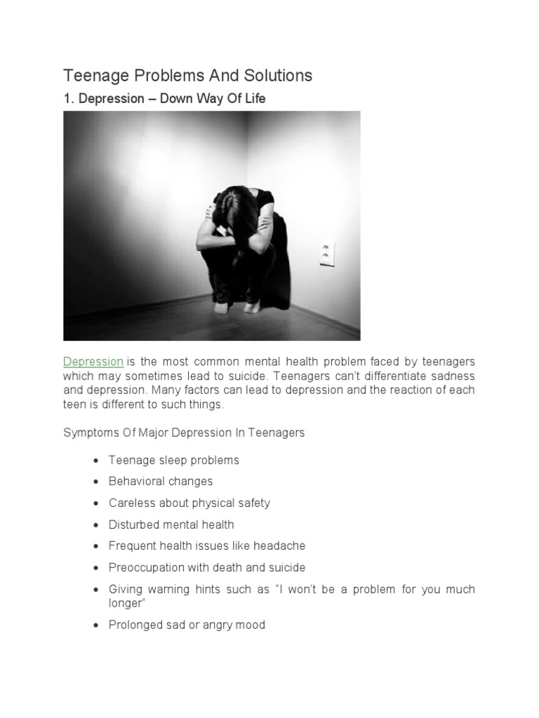 Teenage Problems and Solutions | PDF | Adolescence | Cyberbullying