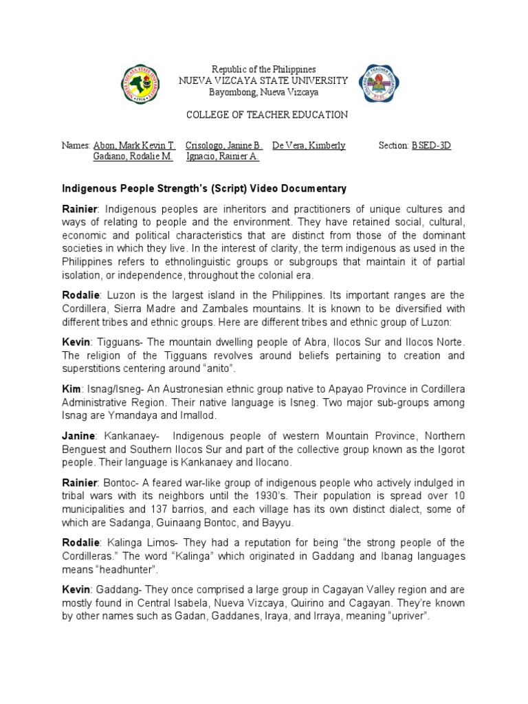 Indigenous People Strengths | PDF | Luzon | Ethnic Groups