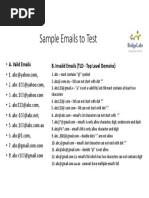 Valid and Invalid Email Address Examples | PDF | Computers
