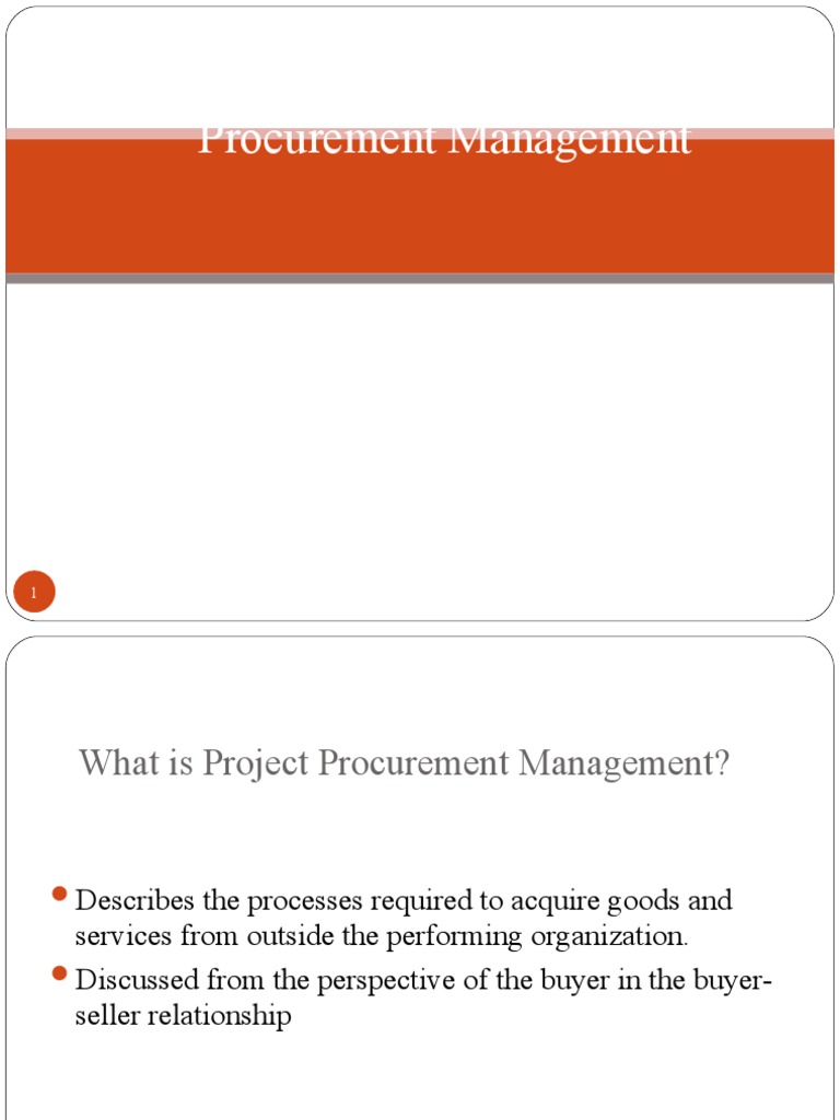 Procurement Management Steps Explained | PDF | Procurement | Sales