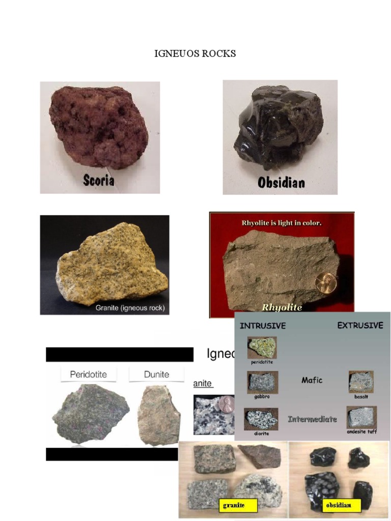 Diffrent Kinds of Rocks (Igneuos, Sedimentary, And, Metamorphic Rocks ...