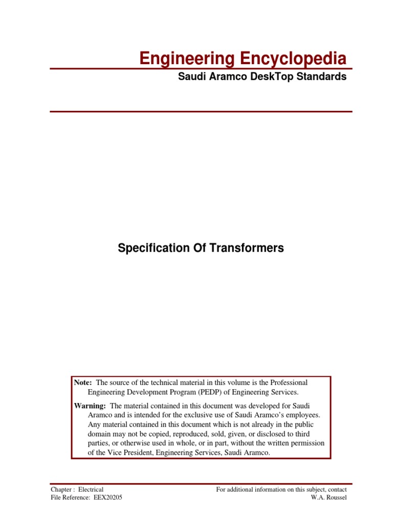 Specification of Transformer | Download Free PDF | Transformer | Horsepower