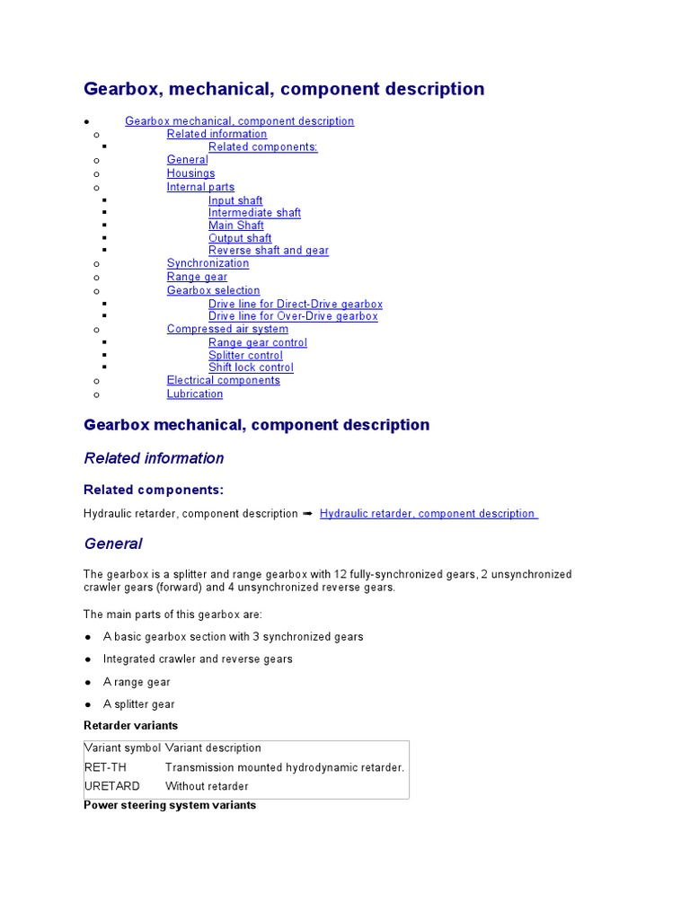 Gearbox Components and Operation: A Detailed Look Inside a Mechanical ...