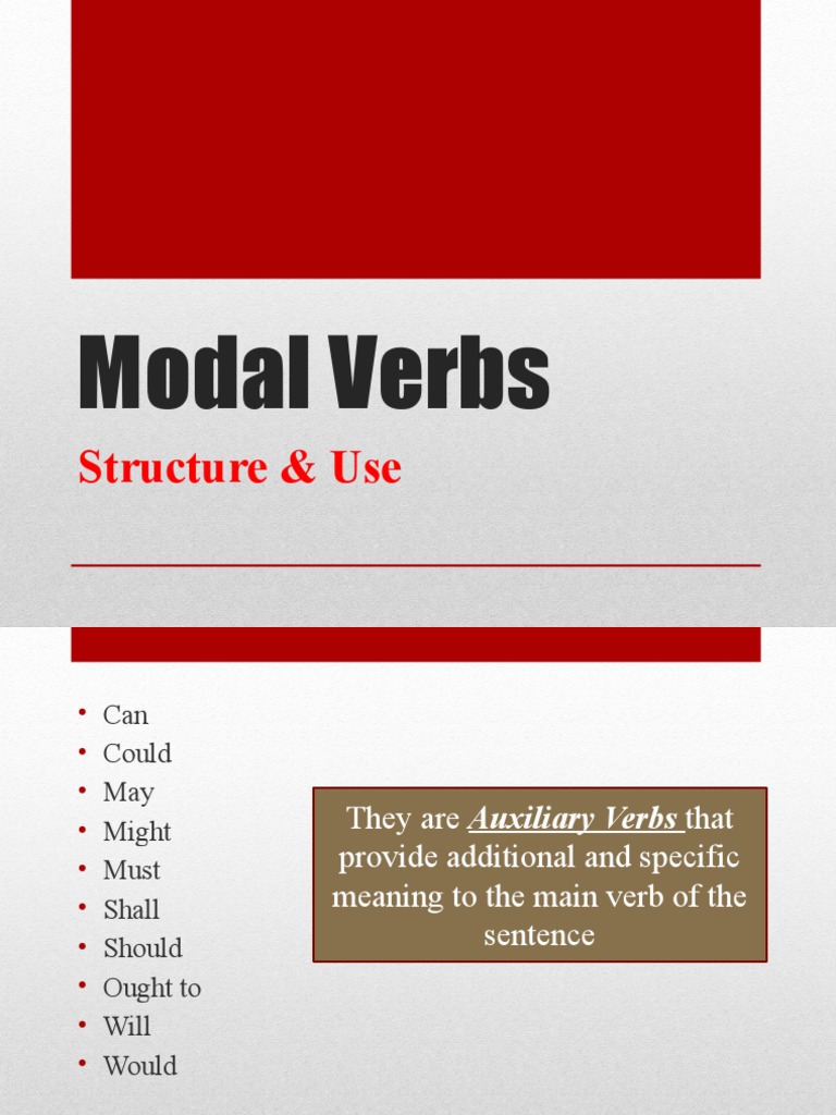 Modal Verbs: Structure & Use | PDF | Morphology | Cognitive Science