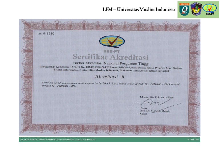 0084 SK BAN PT Akred S II 2016 | PDF