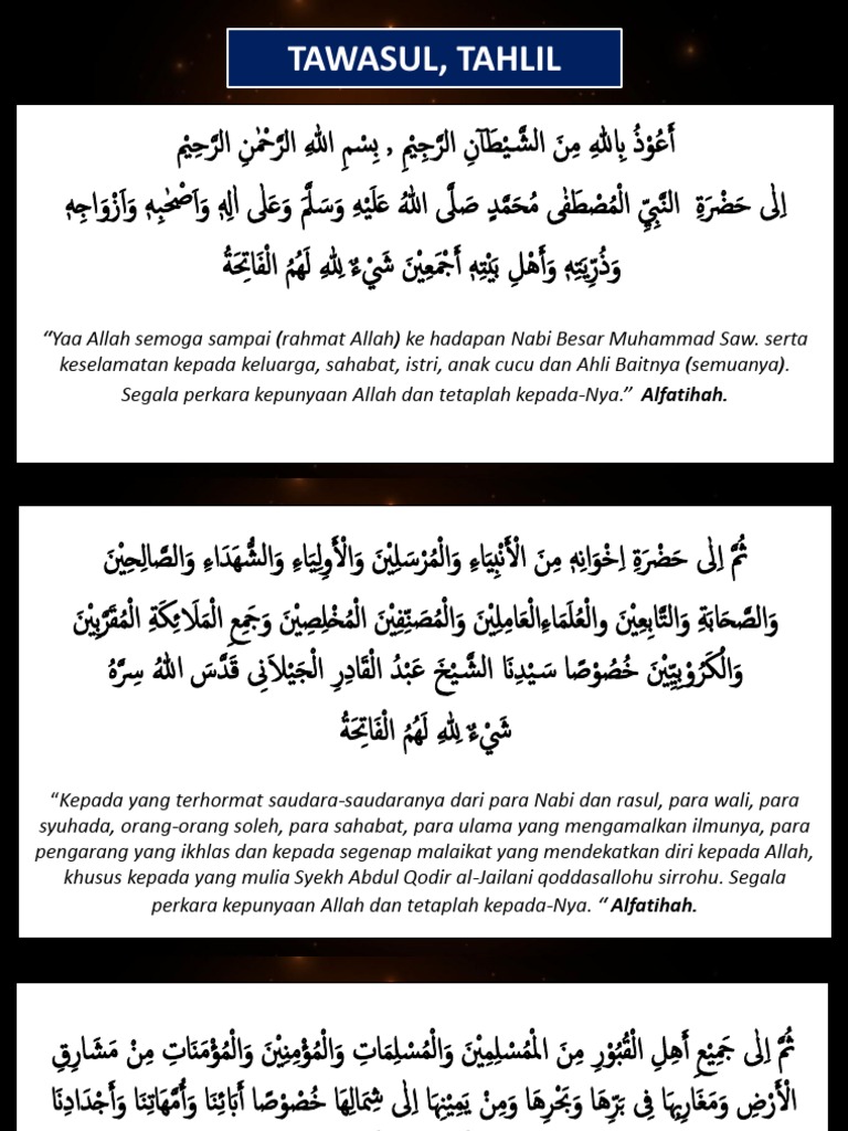 Tawasul, Tahlil | PDF | Agama & Spiritualitas