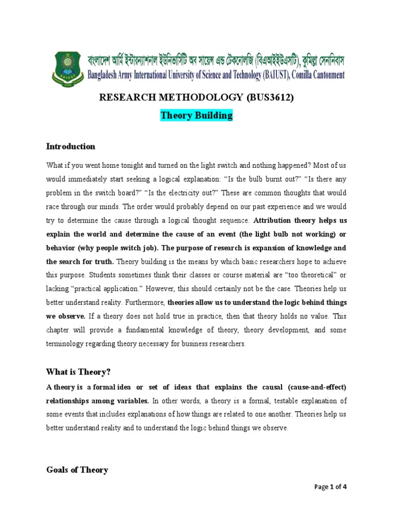 ch03 Theory Building | PDF | Theory | Hypothesis