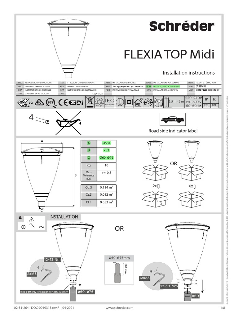 FLEXIA TOP Midi Installation Instructions RevF | PDF