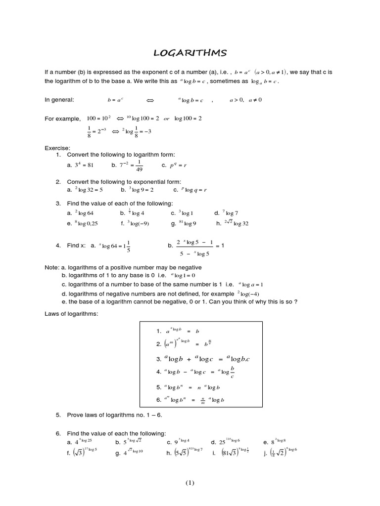 Logarithms: Log Log | PDF | Logarithm | Discrete Mathematics