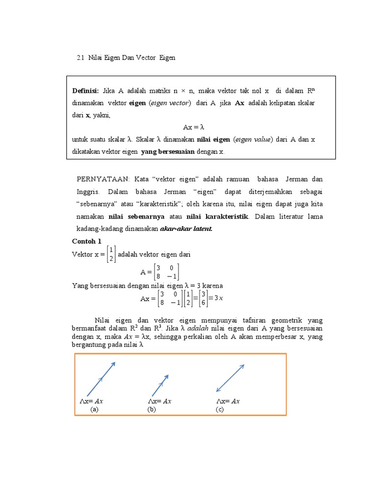 Nilai Eigen Dan Vector Eigen | PDF