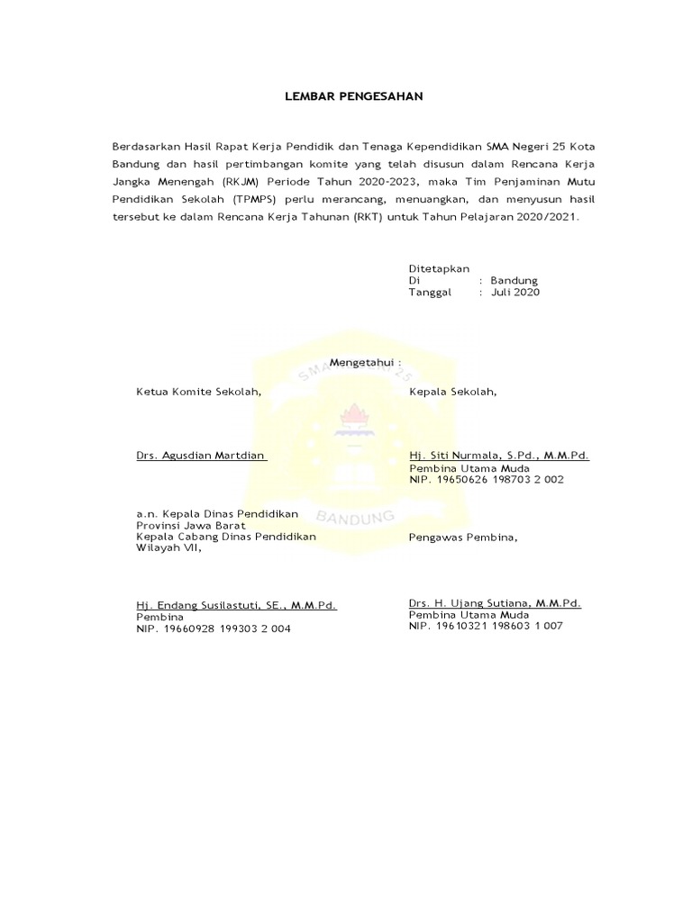 02-Pengesahan RKT | PDF