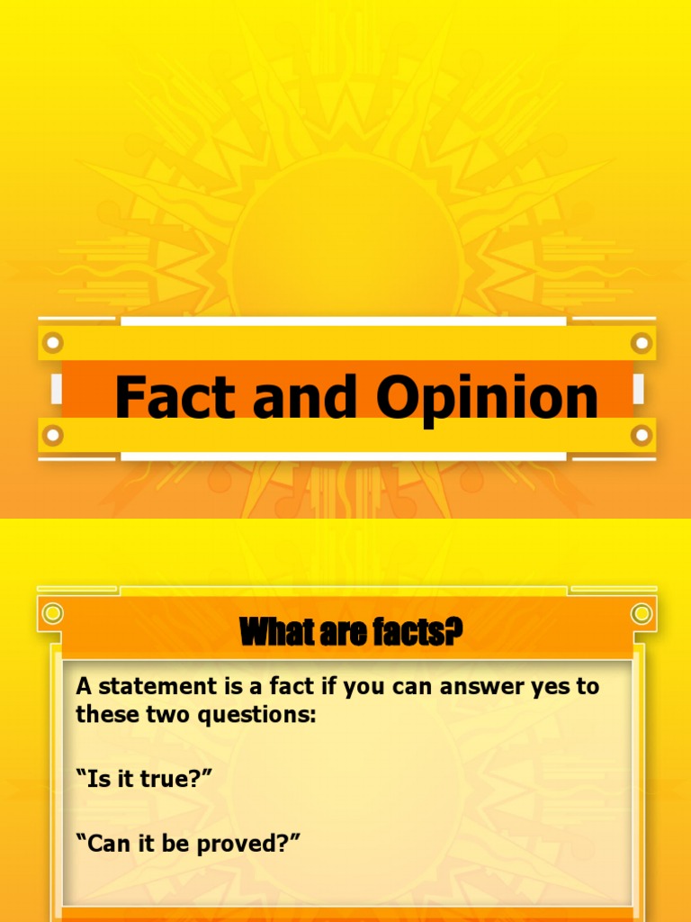 Fact And Opinion Poster