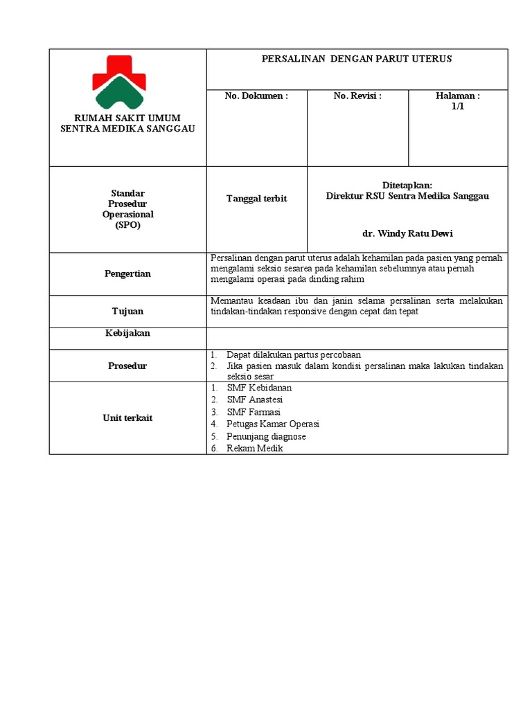 Persalinan Dengan Parut Uterus | PDF | Kesehatan Holistik