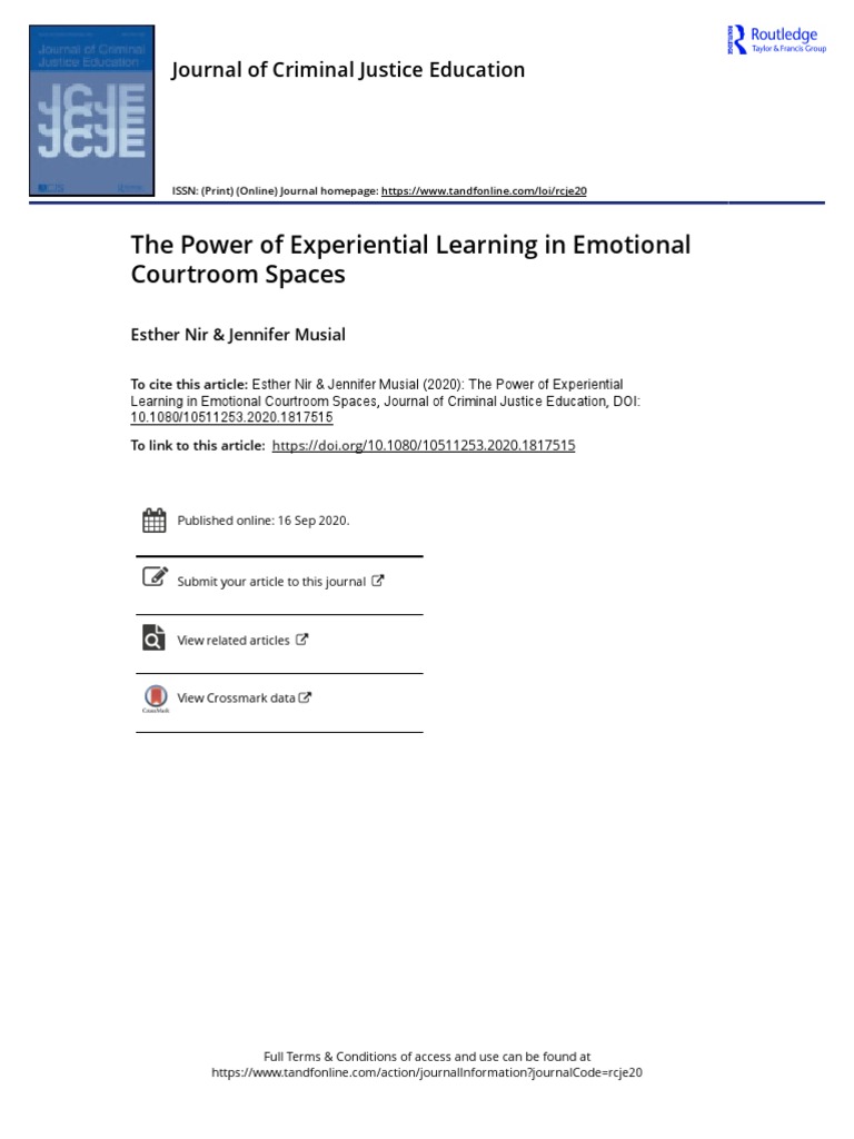 The Power of Experiential Learning in em | PDF | Witness | Emotions