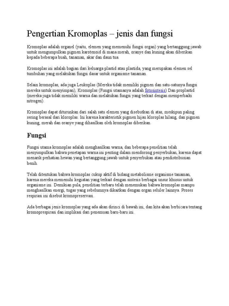 KROMOPLAS | PDF | Griya & Taman