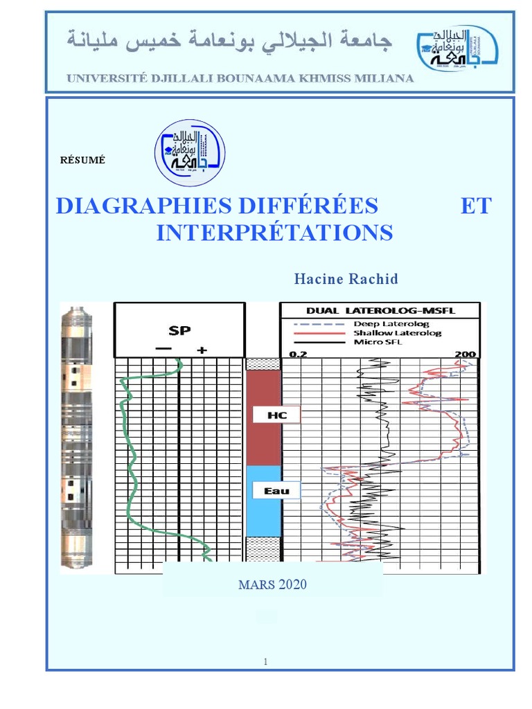 Diagraphies Et Interprétation KM 2020 | PDF | Forage | Éléments chimiques