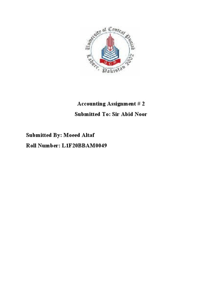 Accounting Assignment | PDF
