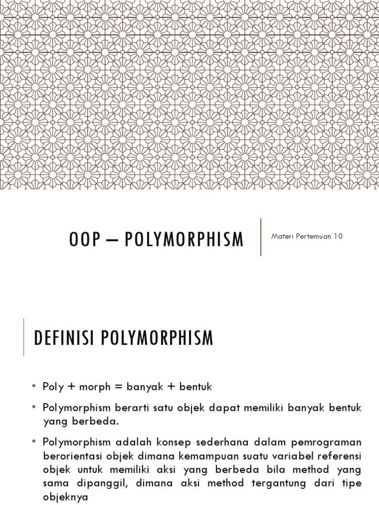 Materi 6 - Polimorfisme | PDF