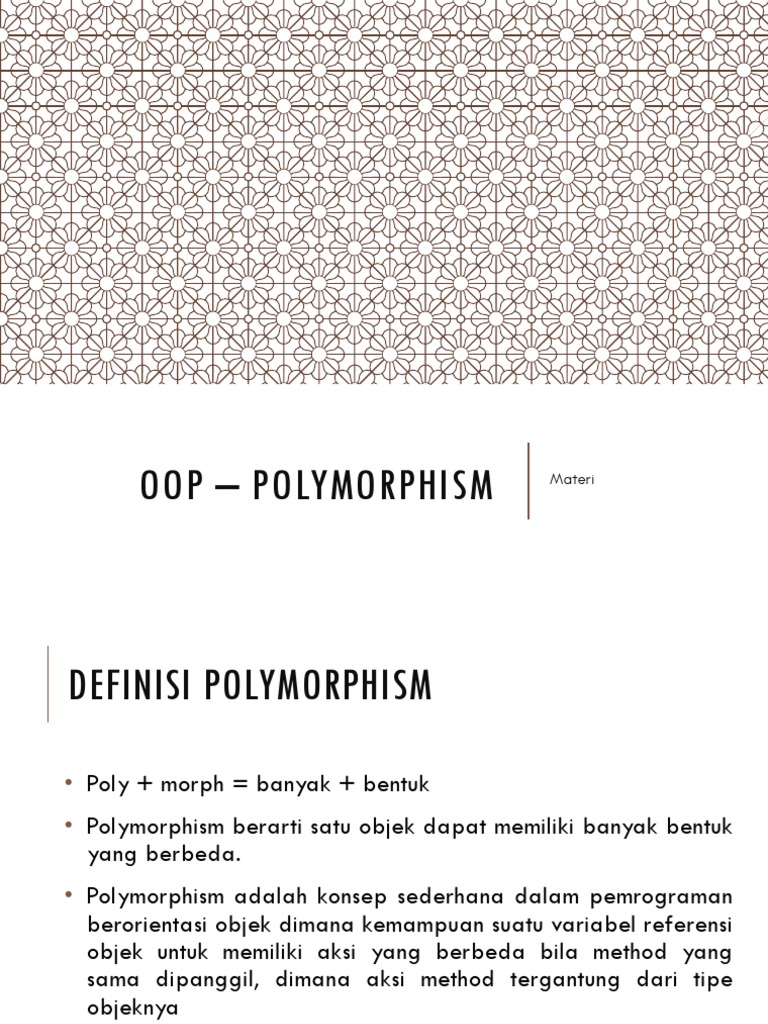 Materi 8 Polimorfisme Pdf