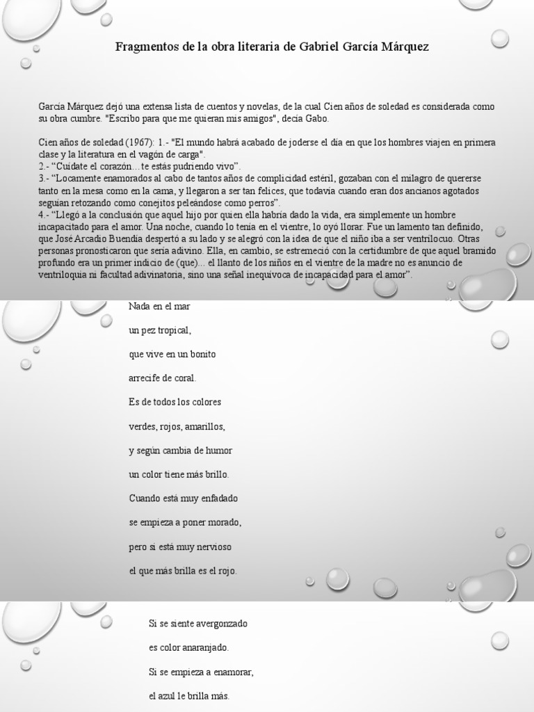 Fragmentos de García Márquez | PDF | Gabriel García Márquez