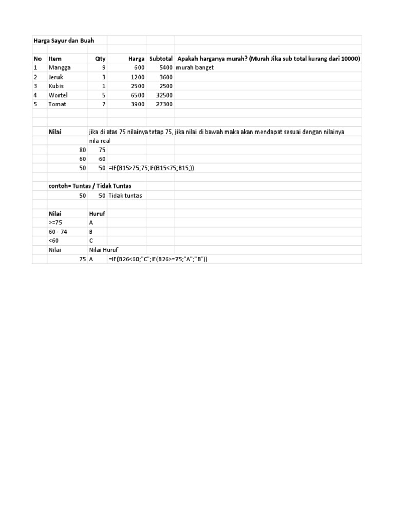 Contoh Logical Function | PDF