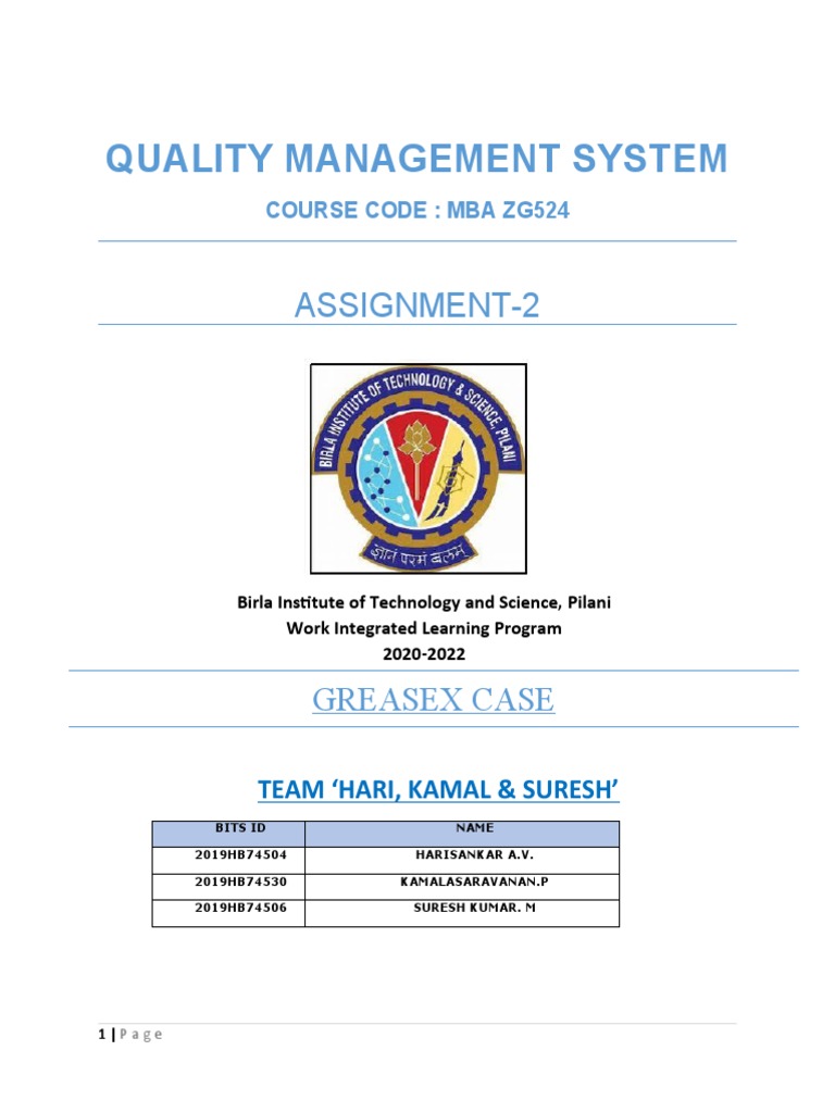 QMS 2nd Assignment - 14apr R2 | PDF | Quality Management System ...