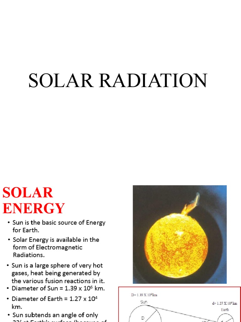 Solar Radiation | PDF | Sun | Energy Technology