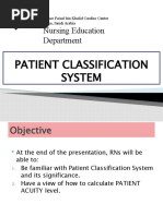 Patient Classification System and Assignment of Patients | PDF ...