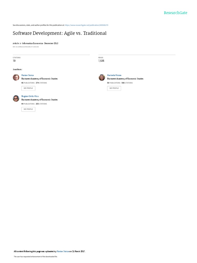 Software Development Agile Vs Traditional | PDF | Software Development ...