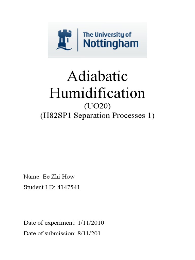 Adiabatic Humidification SPF | PDF | Humidity | Logarithm