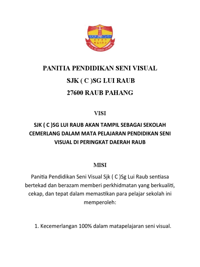 Panitia Pendidikan Seni Visual | PDF