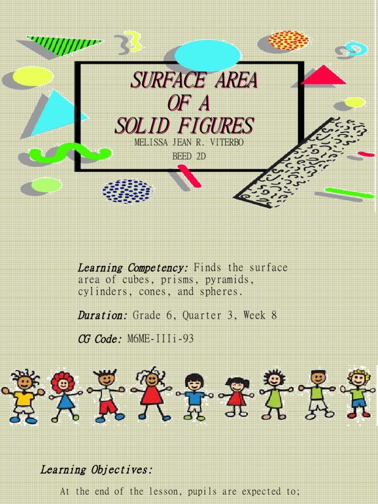 Surface Area of Solid Figures Guide | PDF | Area | Surface Area