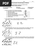 Sex Linked Worksheet | PDF | Dominance (Genetics) | Allele