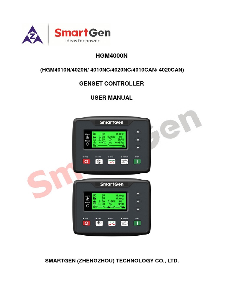 Manual Smartgen | PDF | Relay | Sensor