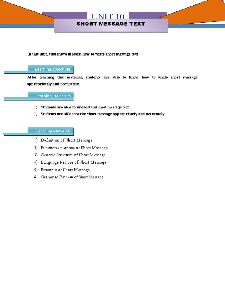 Short Message Text | PDF | Verb | Question