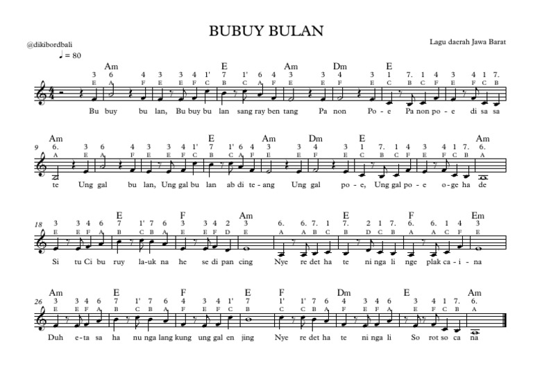 Bubuy Bulan - Full Score | PDF