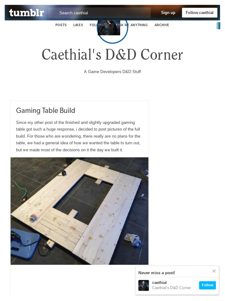 DIY D&D Gaming Table Setup Guide | PDF | Dungeons & Dragons | Leisure