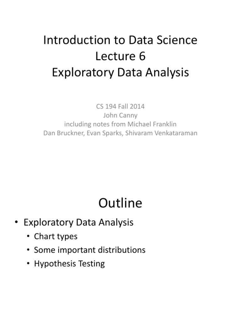 Introduction To Data Science Exploratory Data Analysis | PDF ...