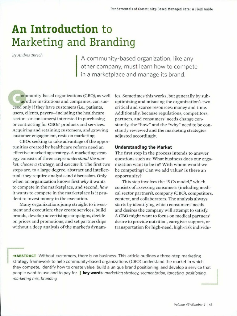 Introduction To Marketing and Branding | PDF | Marketing Strategy | Brand