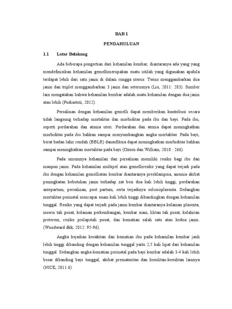 BAB 1 Persalinan Gemilli | PDF | Sains & Matematika
