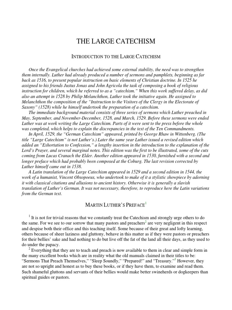 Luthers Large Catechism | Download Free PDF | Baptism | Martin Luther