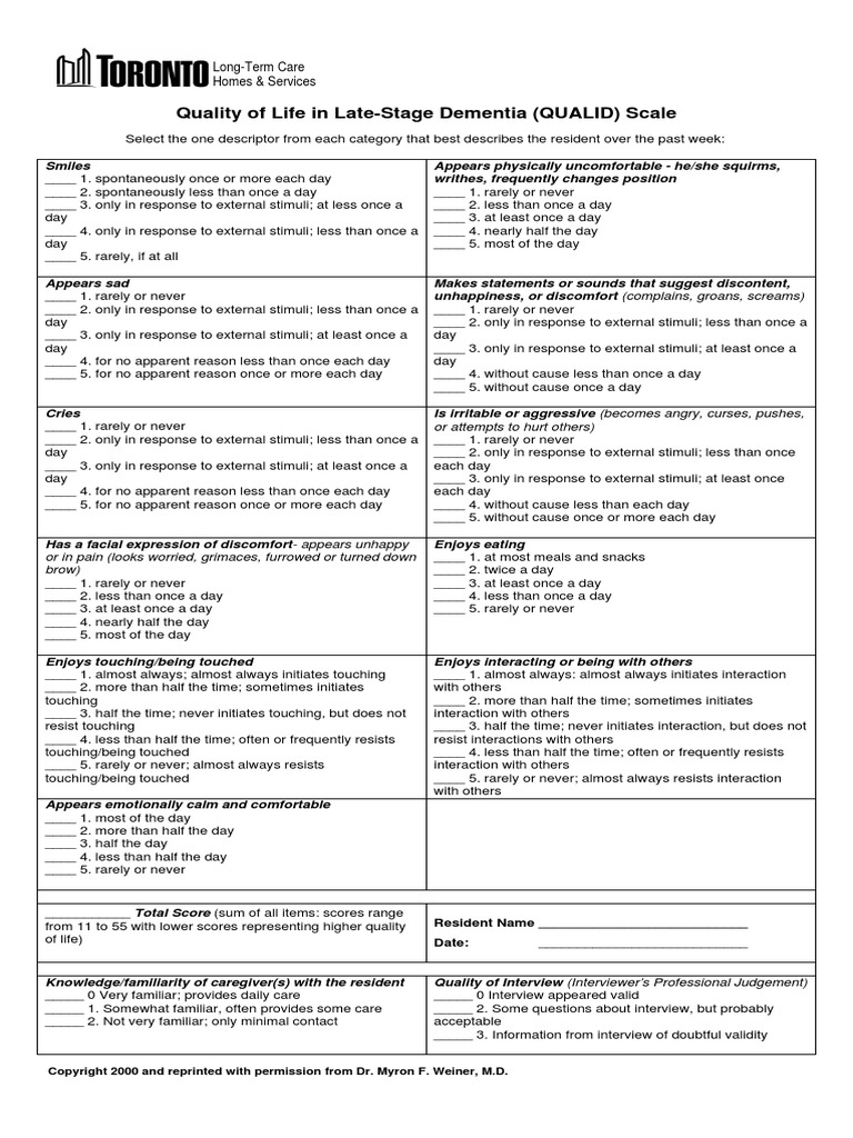 Geriecho 9.24.20 Qualid-Scale | PDF | Cognition | Behavioural Sciences