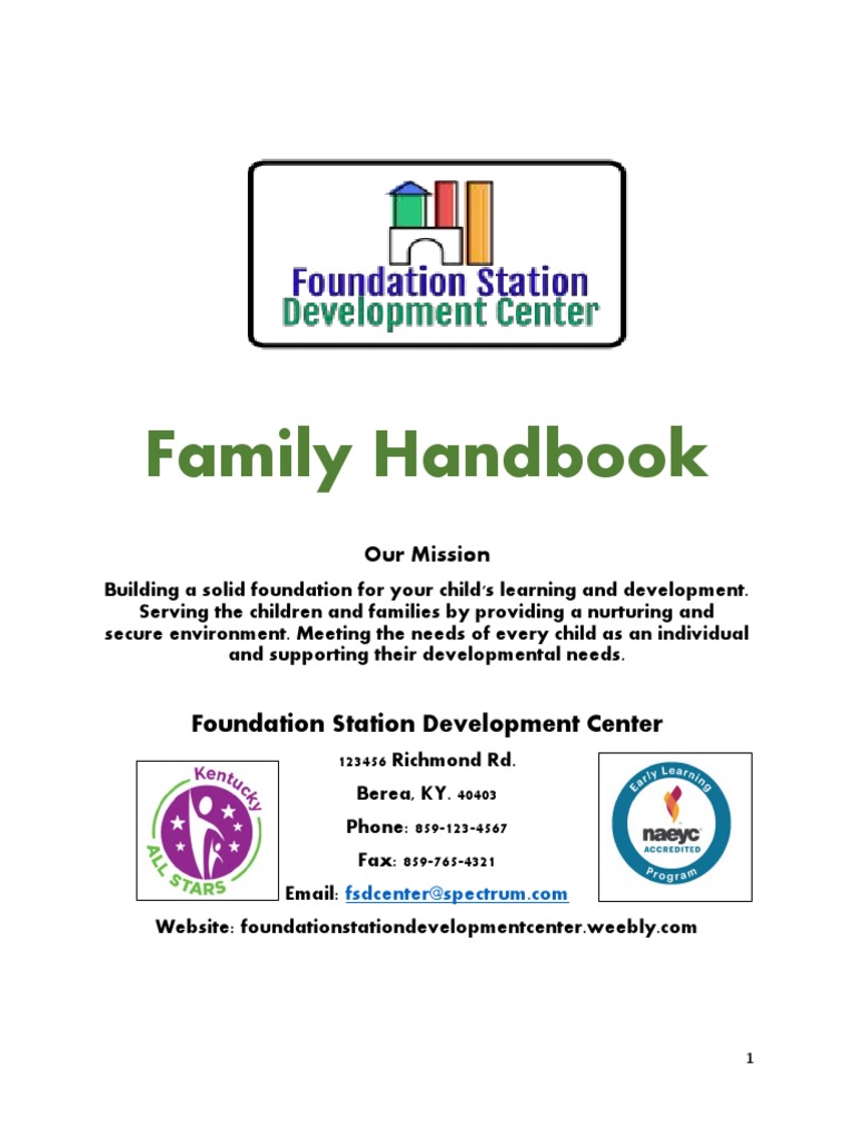 Family Handbook | PDF | Child Care | Relationships
