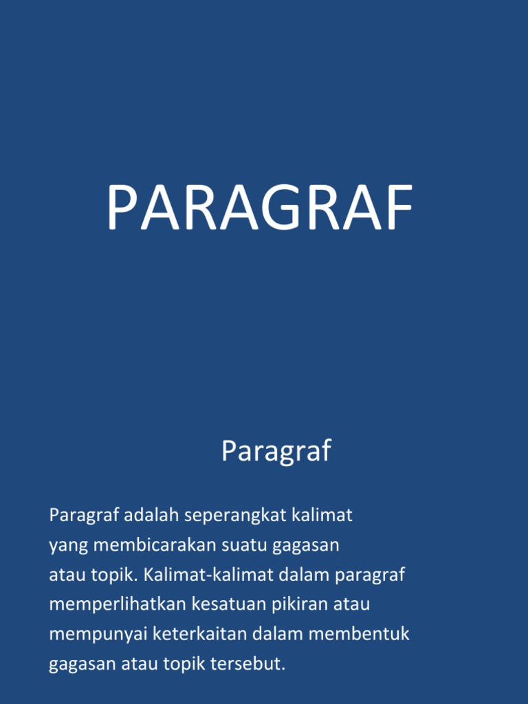 PARAGRAF | PDF | Kajian Bahasa Asing