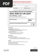 ESOL - Entry 3 - Writing Candidate Paper - Practice Paper C 2 | PDF ...